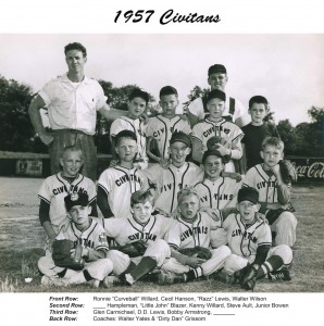 Baseball Pictures 1957 at Knoxville High School
